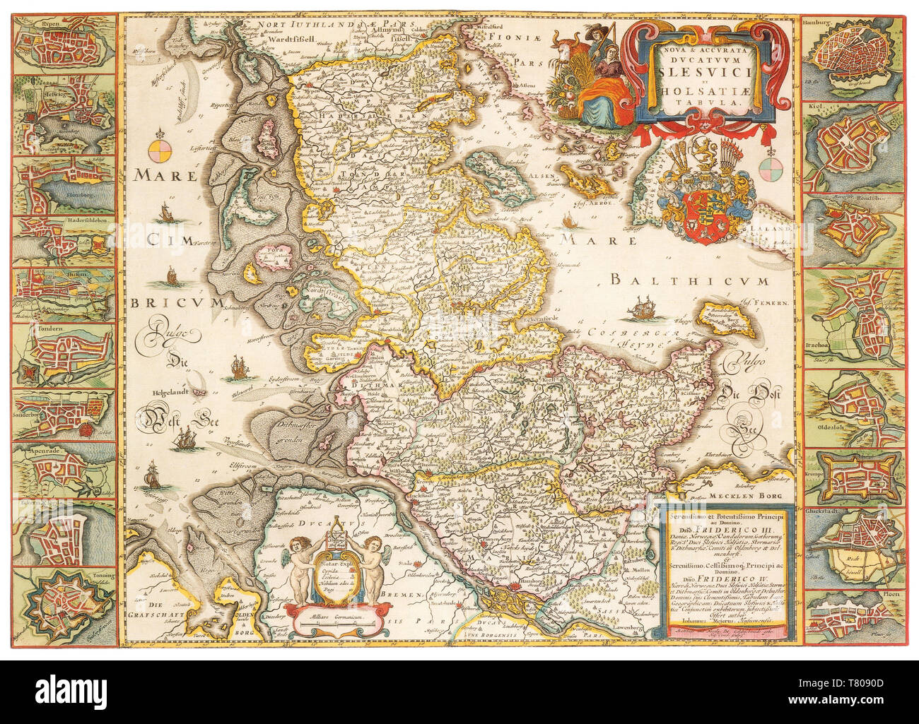 Joan Blaeu, Duchy of Schleswig Map, 17th Century Stock Photo - Alamy