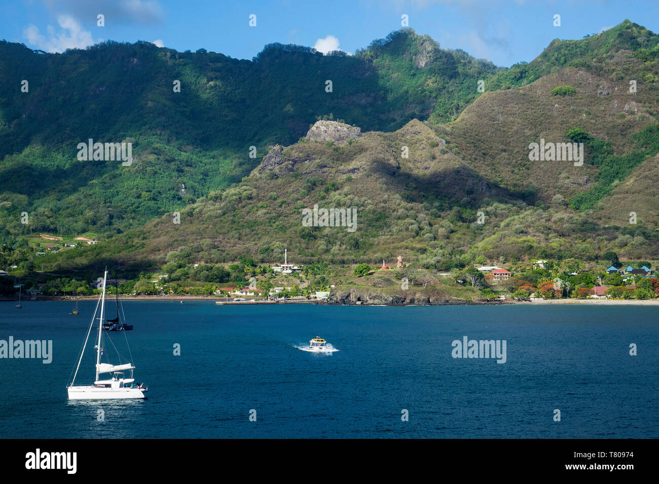 Taioha'e bay, Nuku Hiva, Marquesas islands, French Polynesia, South ...