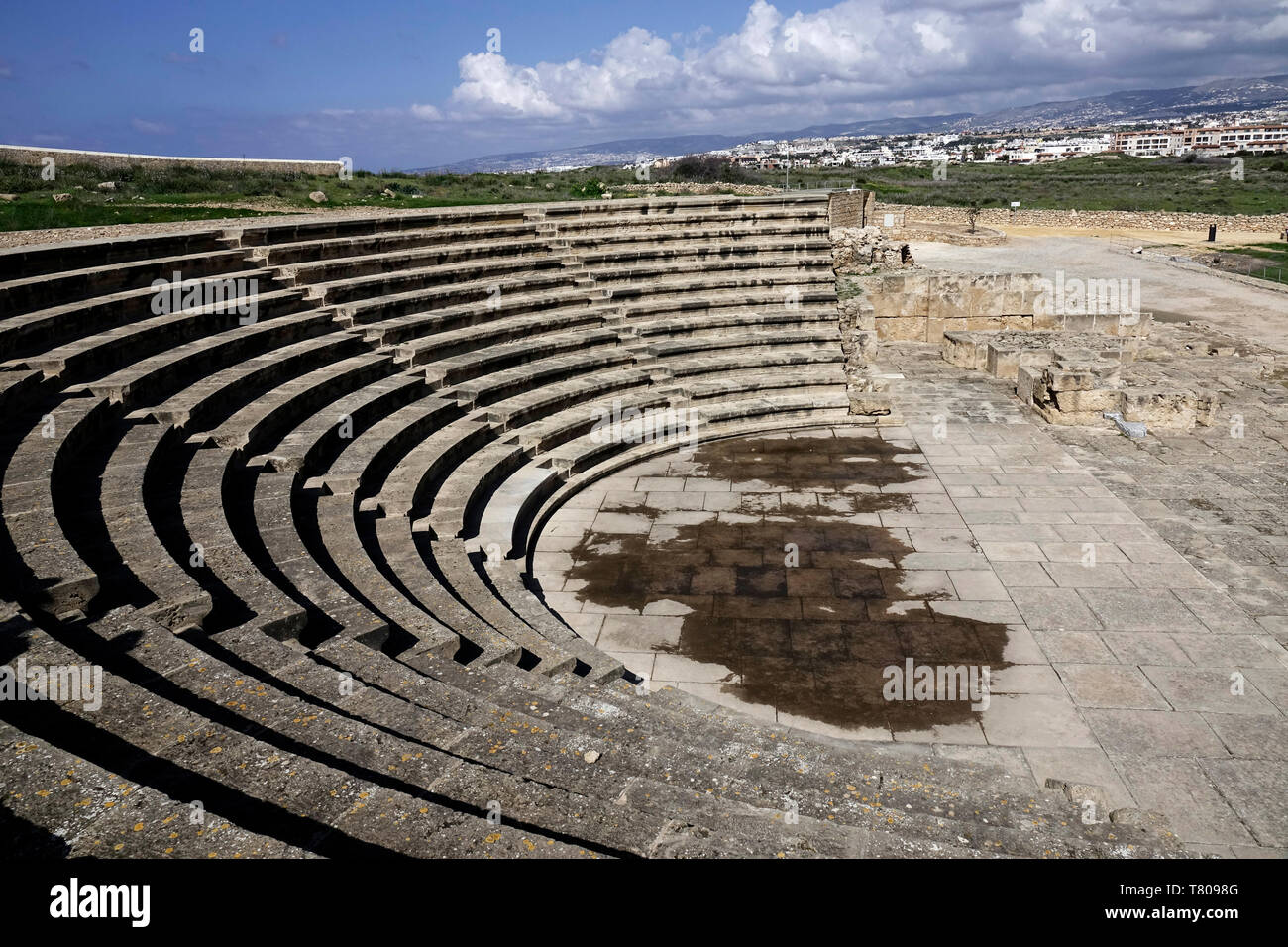 Amphitheatre in the Paphos Archaeological Park, UNESCO World Heritage ...