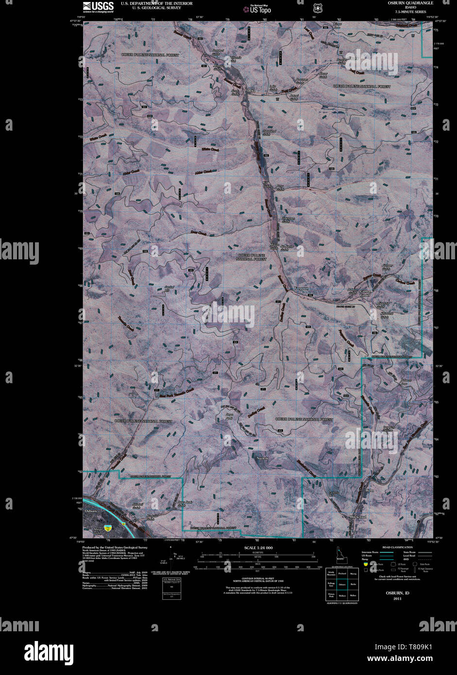Osburn map hi-res stock photography and images - Alamy