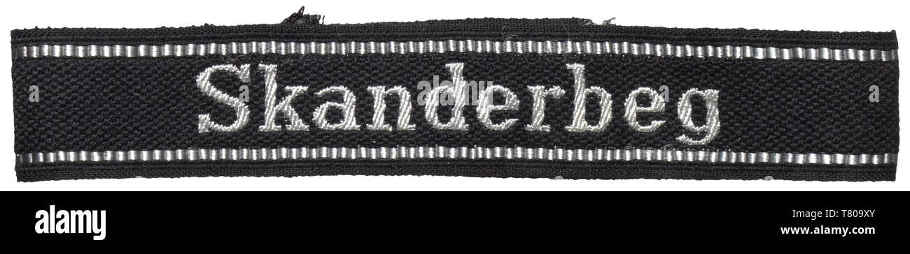 A cuff-title "Skanderbeg" for enlisted men/NCOs of the 21st ...