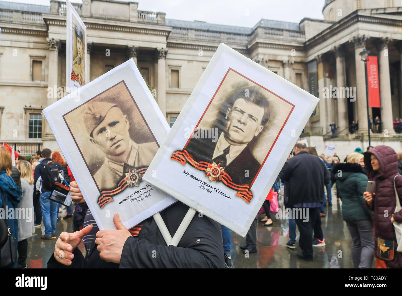 London UK. 9th May 2019. Members of the Russian community gather in ...