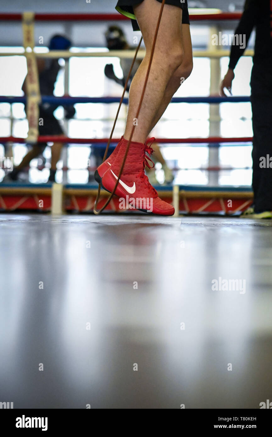 The detail shot of the legs of Ryota Murata of Japan skipping rope ...