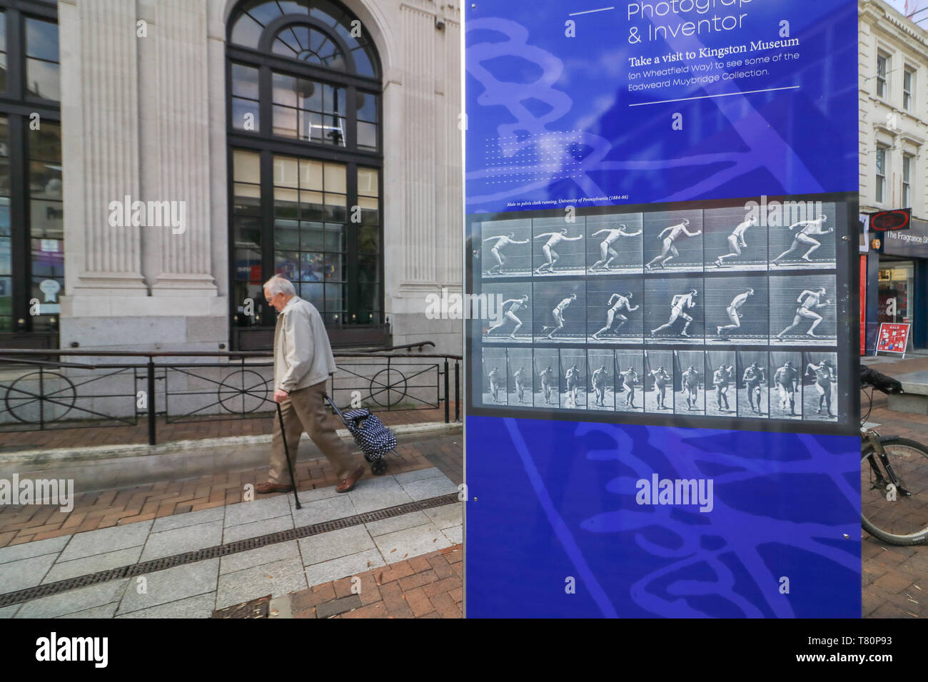 Kingston upon Thames, UK. 10th May 2019. Photograph: Male in pelvis ...