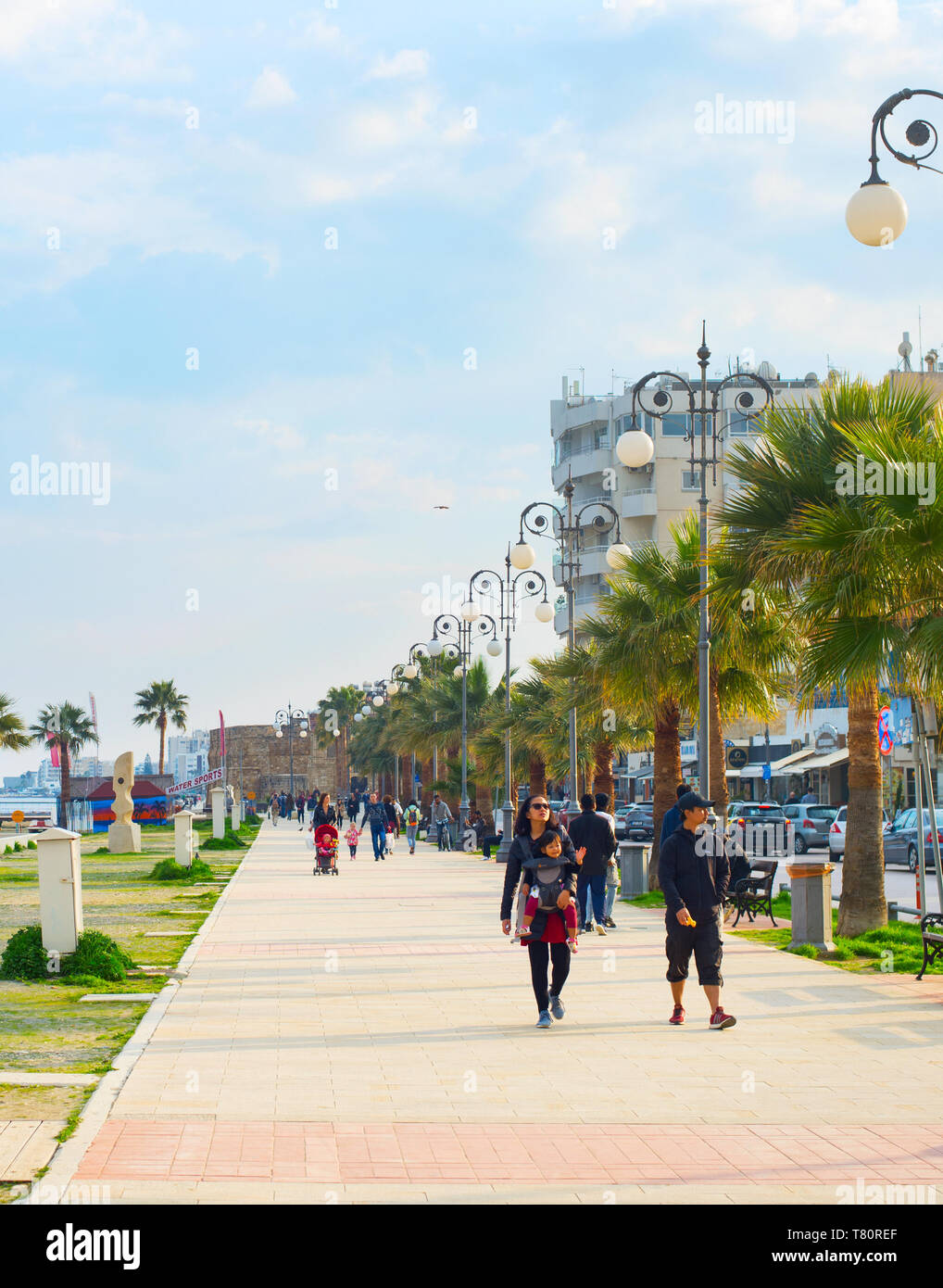 Larnaca beach people hi-res stock photography and images - Alamy