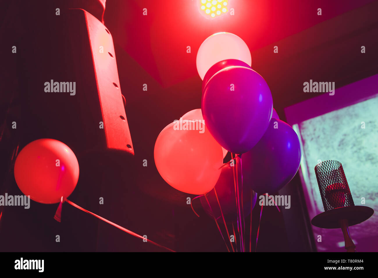 Abstract blurred party decoration with balloon, entertainment lifestyle ...