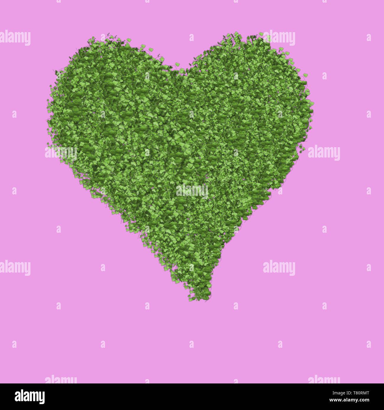 Green heart with environment message about our planet Stock Photo - Alamy