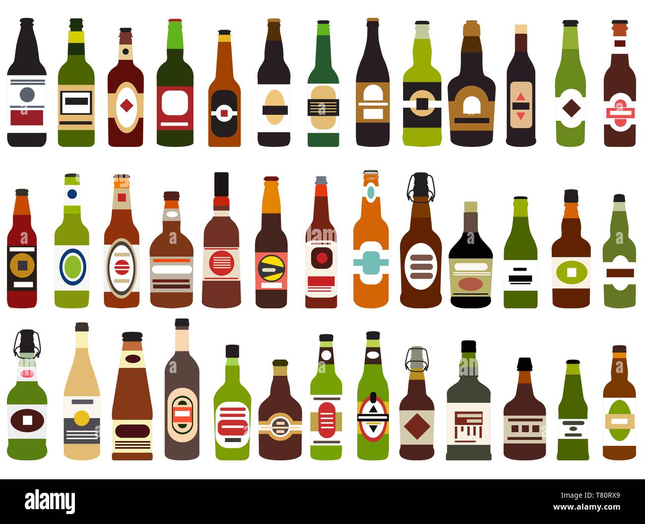 Alcohol bottles Stock Vector Images - Alamy