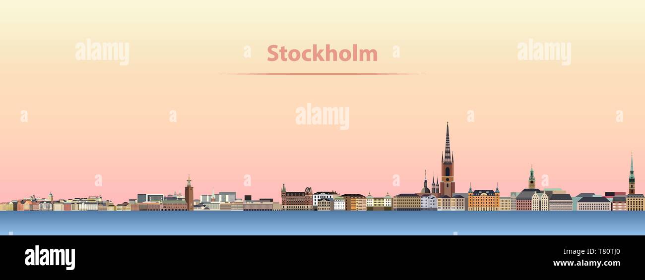 Skyline of stockholm Stock Vector Images - Alamy
