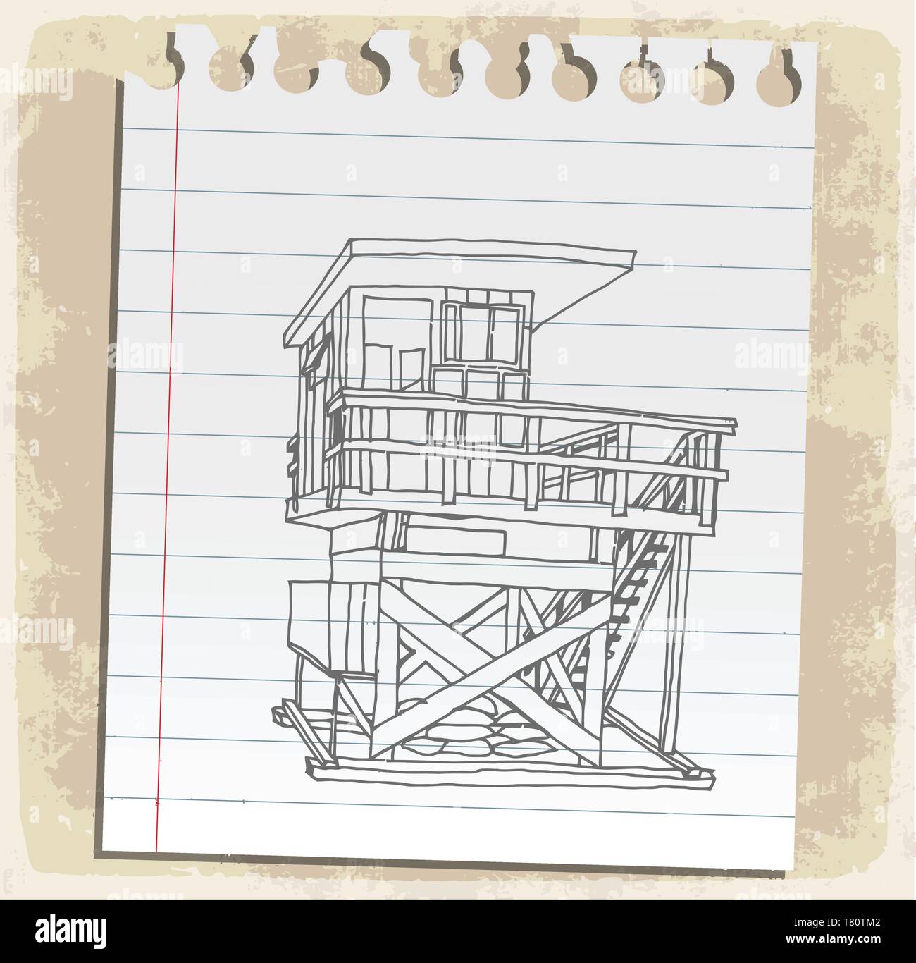 Miami beach lifeguard stand florida Stock Vector Images - Alamy