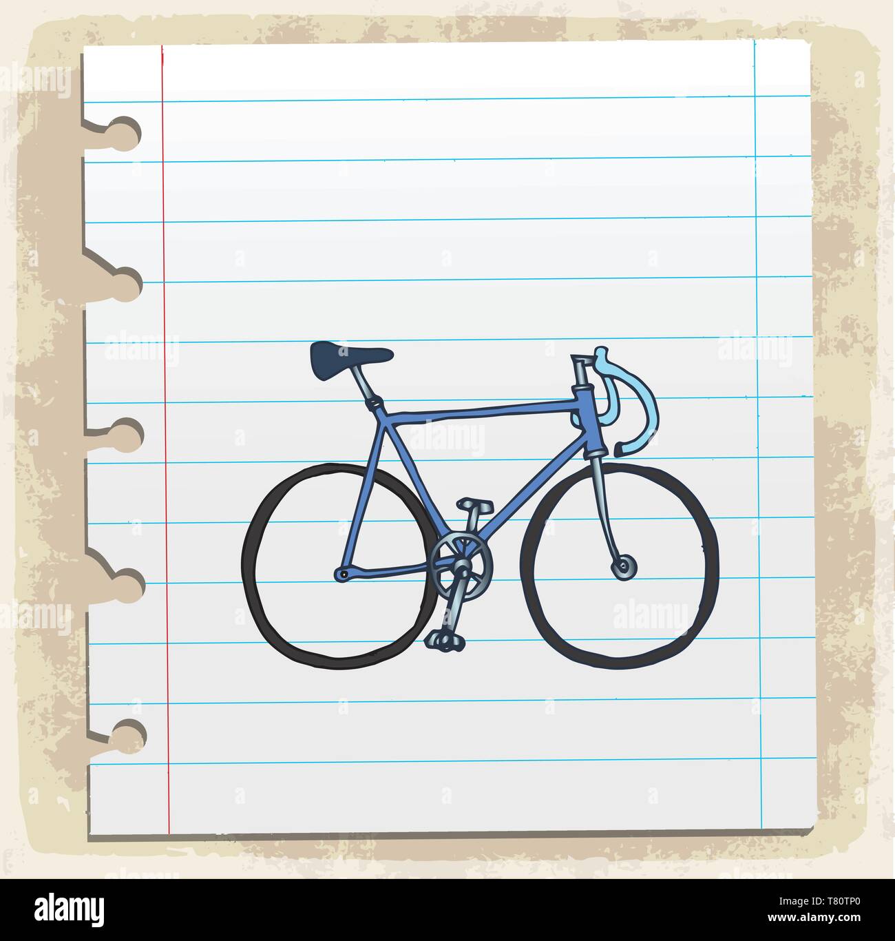 Bike illustration cutout Stock Vector Images - Alamy