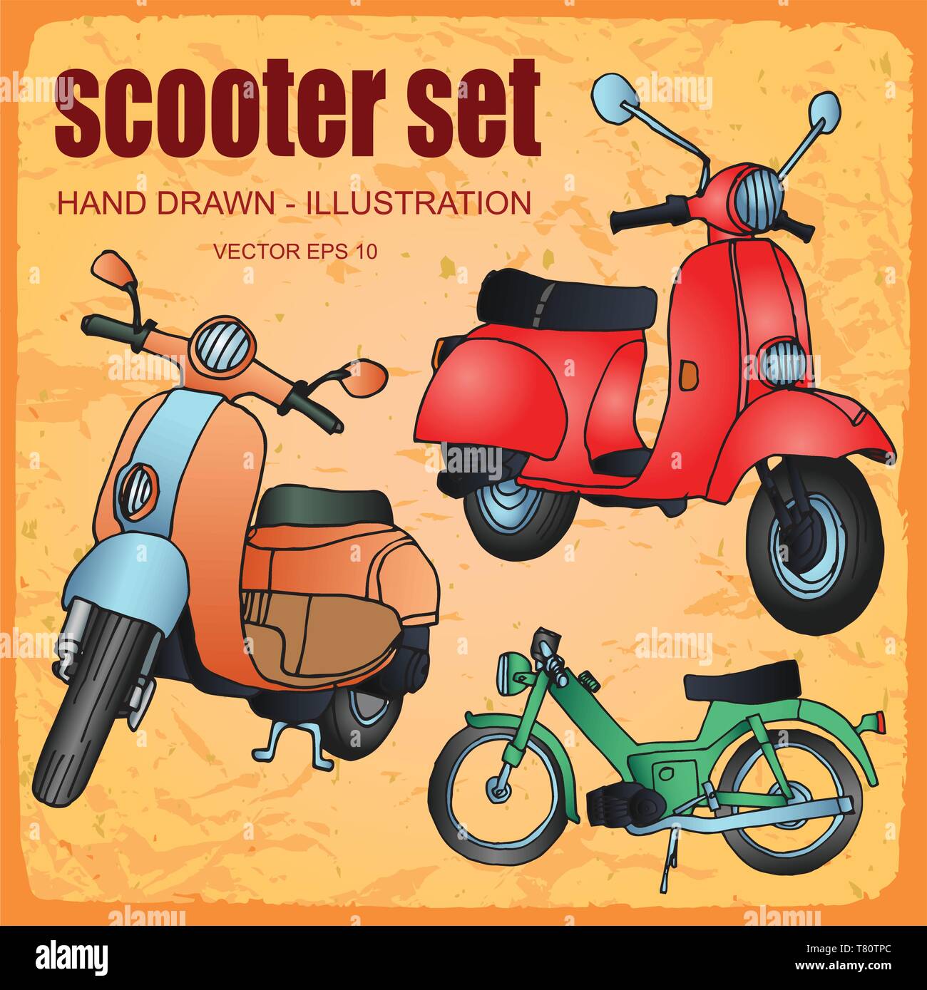 Bike illustration cutout Stock Vector Images - Alamy