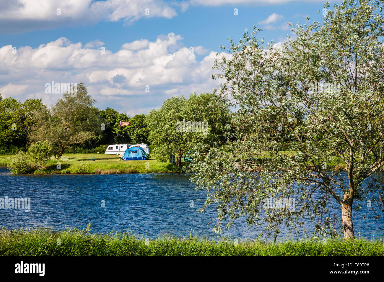 One of the lakes at Cotswold Water Park near Cerney Wick in ...