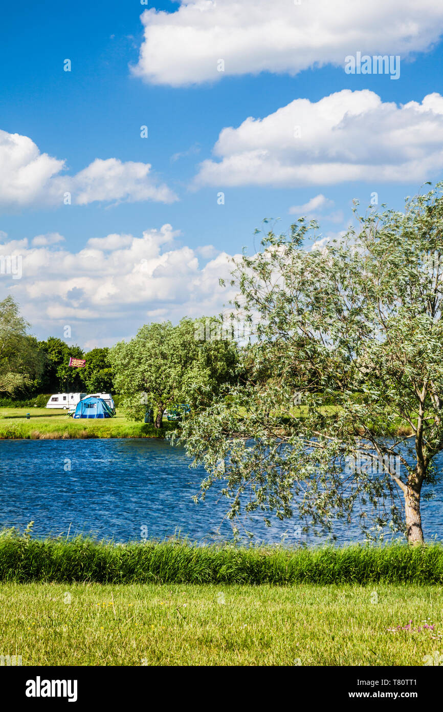 One of the lakes at Cotswold Water Park near Cerney Wick in ...
