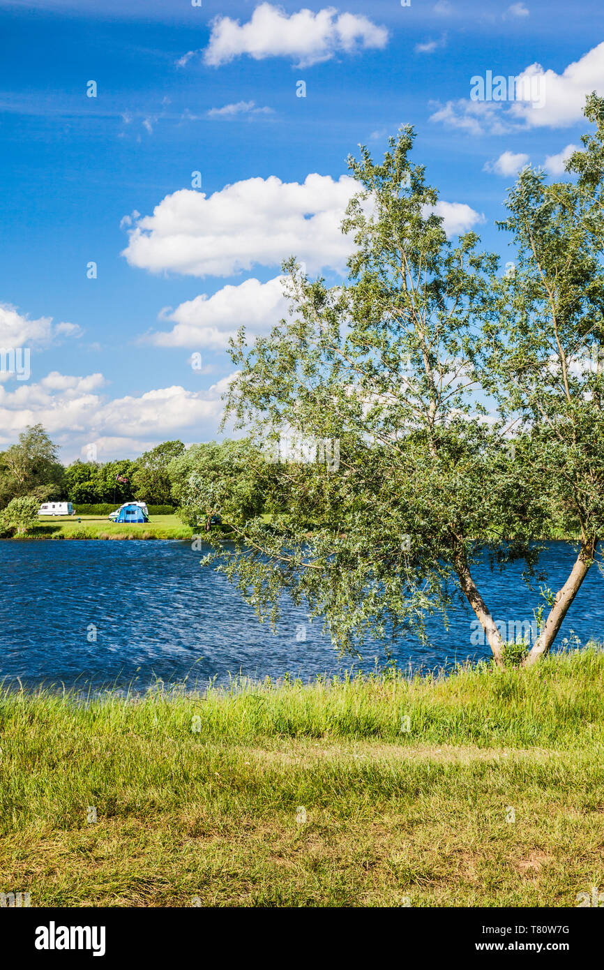 One of the lakes at Cotswold Water Park near Cerney Wick in ...