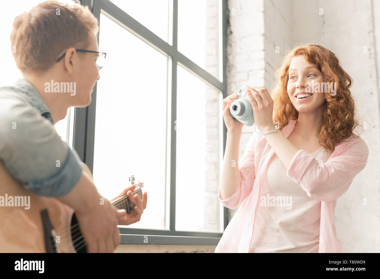 Look in camera Stock Photo - Alamy