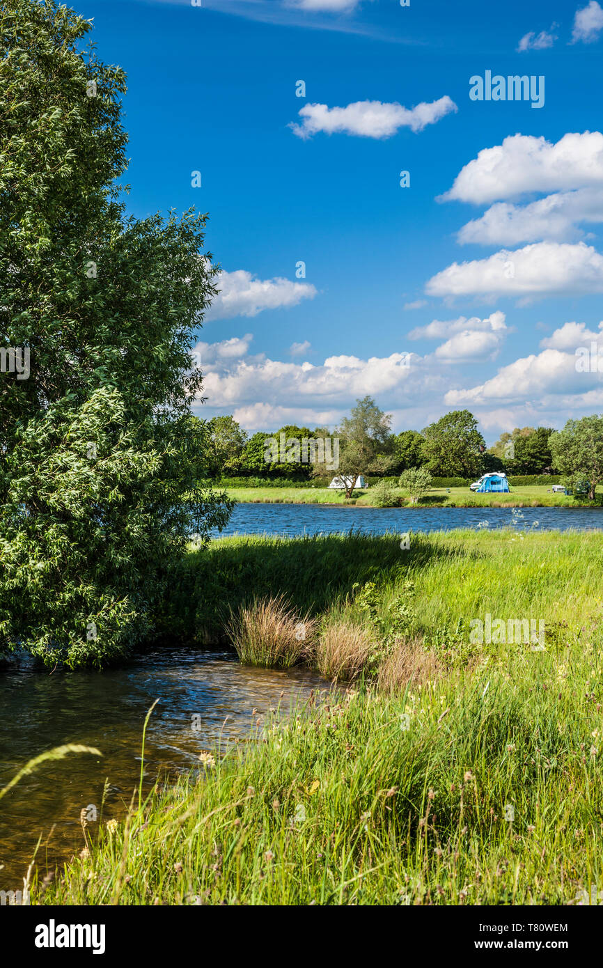One of the lakes at Cotswold Water Park near Cerney Wick in ...