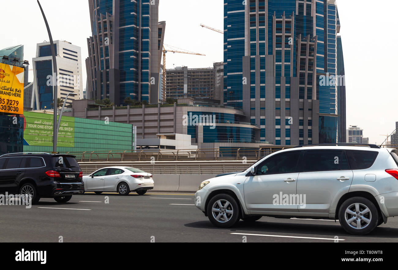 Dubai, UAE - March 30. 2019. Traffic on Sheikh Zayed Road Stock Photo ...
