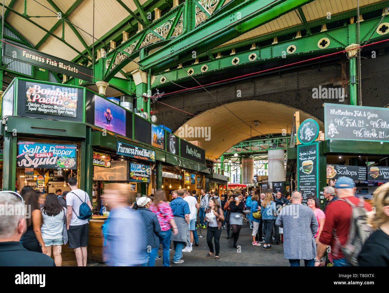 Borough Market is bustling with shoppers, Southwark, London Bridge ...