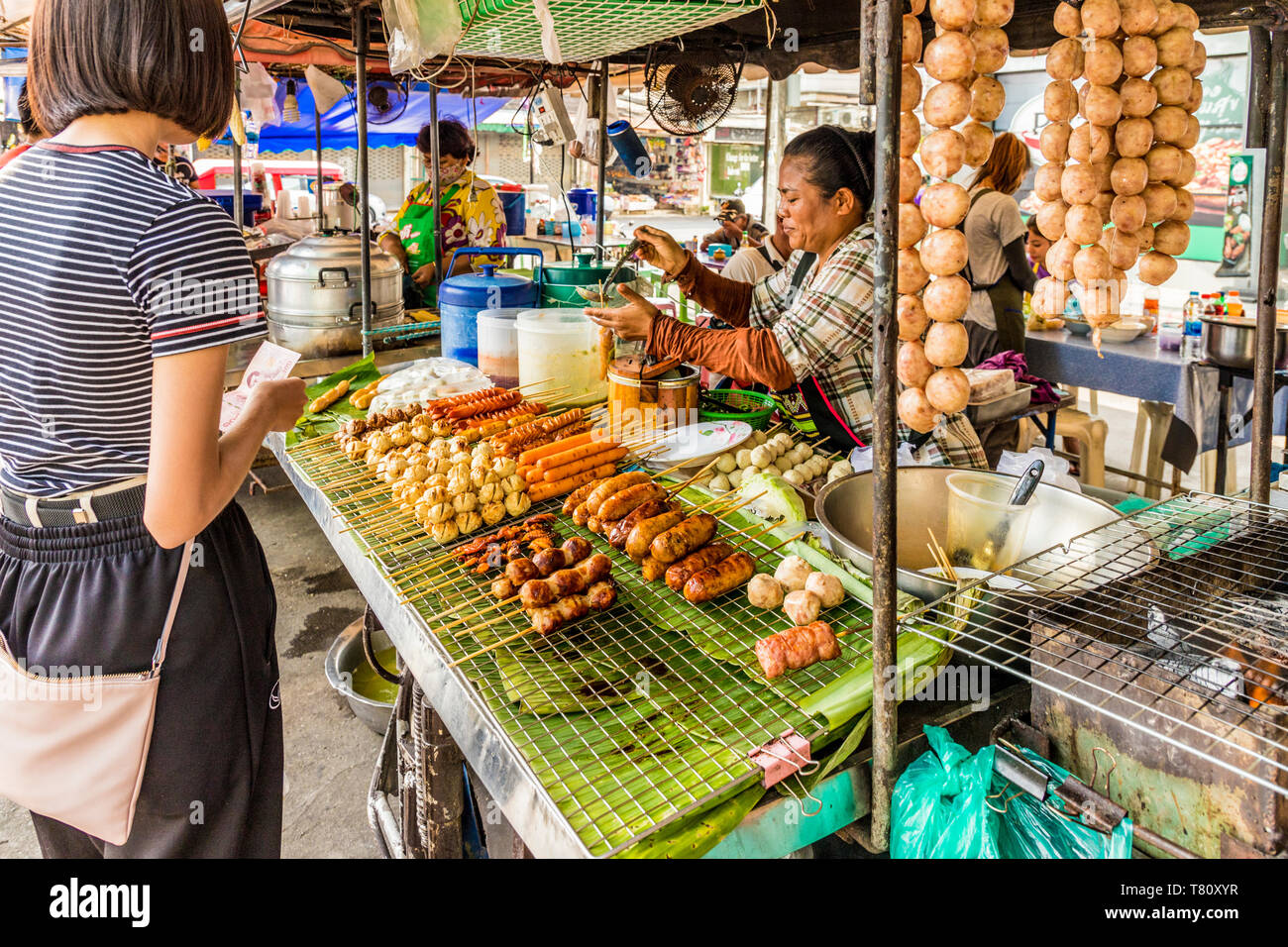The local night market in Phuket old town, Phuket, Thailand, Southeast ...