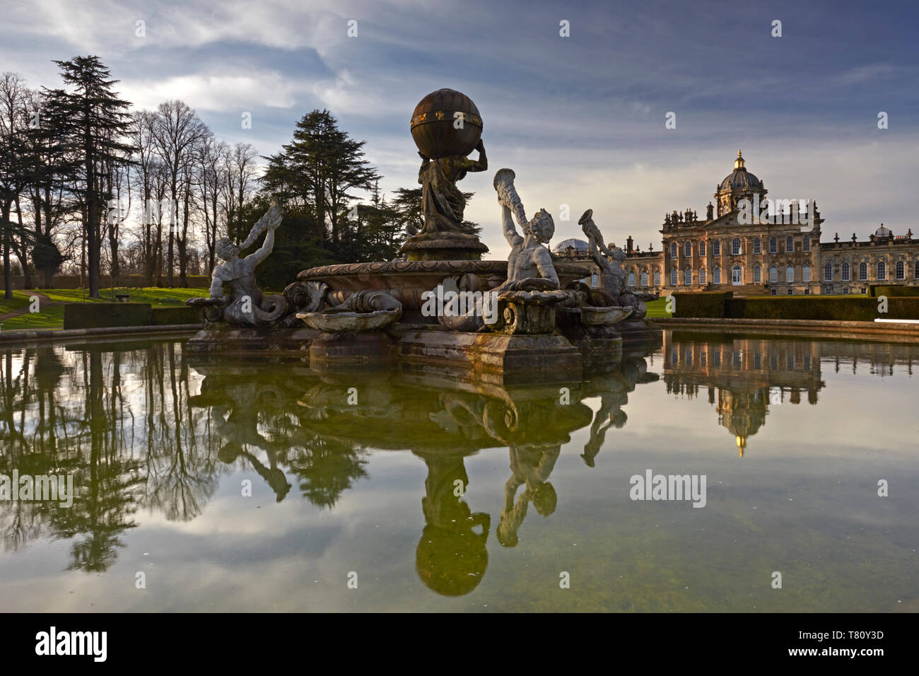 The Atlas Fountain and Castle Howard, North Yorkshire, England, United ...