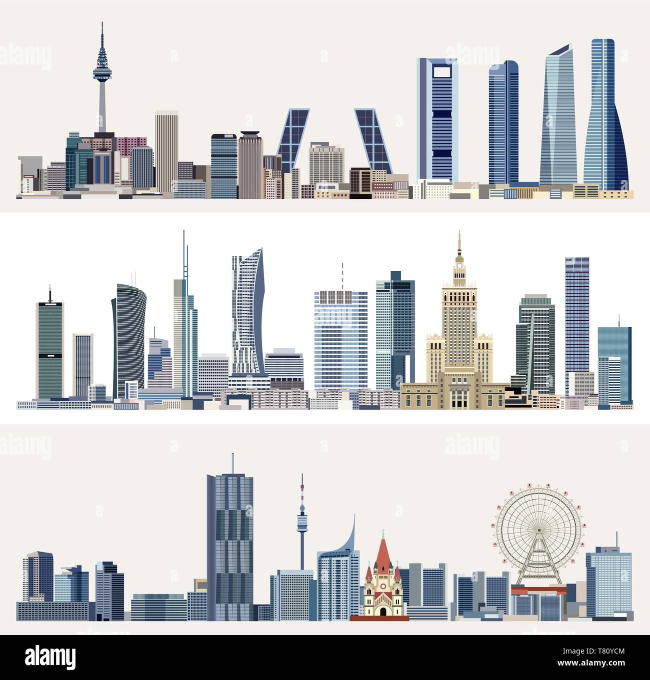 vector urban cityscapes with skyscrapers Stock Vector Image & Art - Alamy