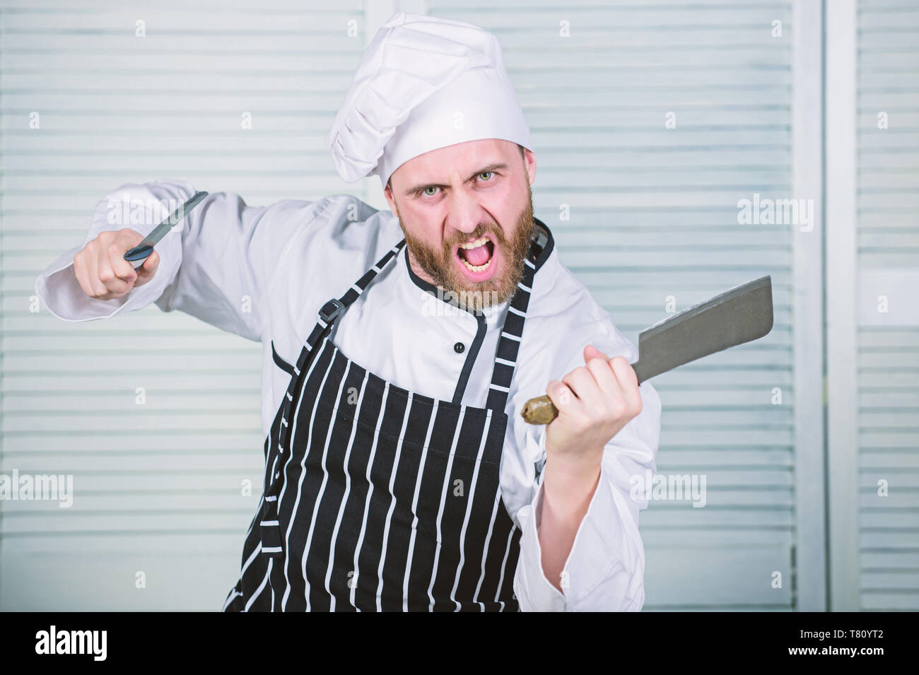 Angry chef man hi-res stock photography and images - Alamy