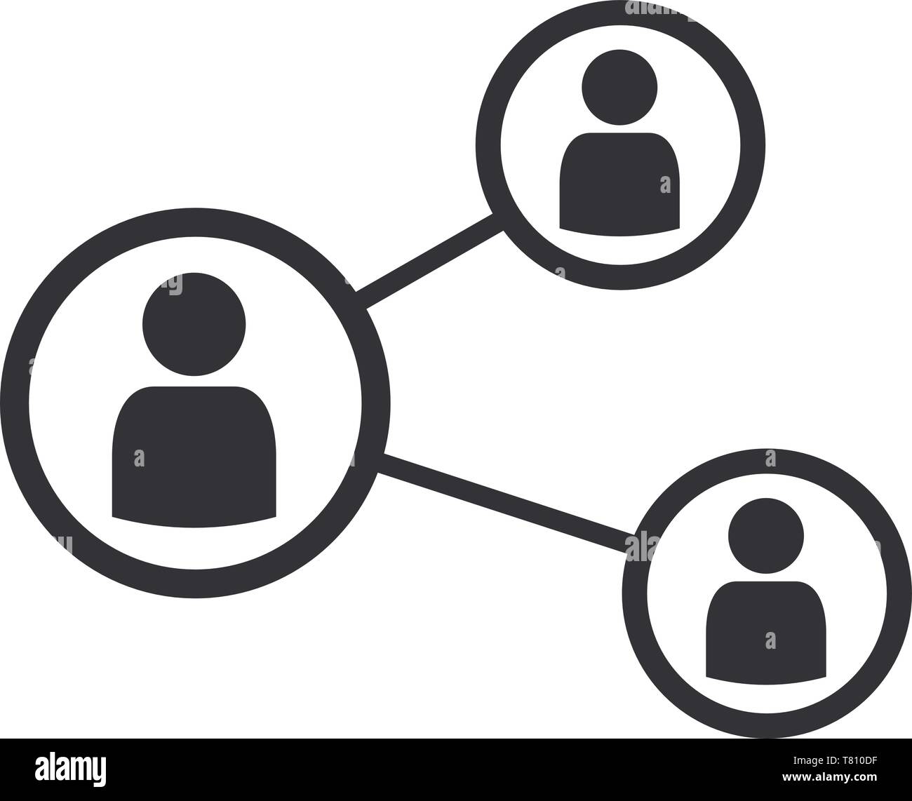 Social networking between several different people or business ...