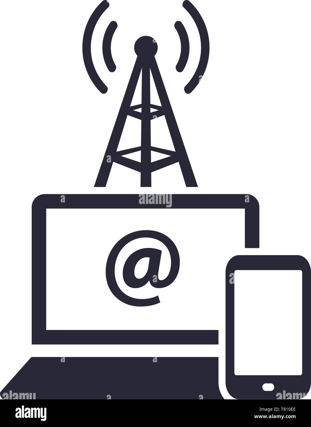 Radio mast symbol hi-res stock photography and images - Alamy