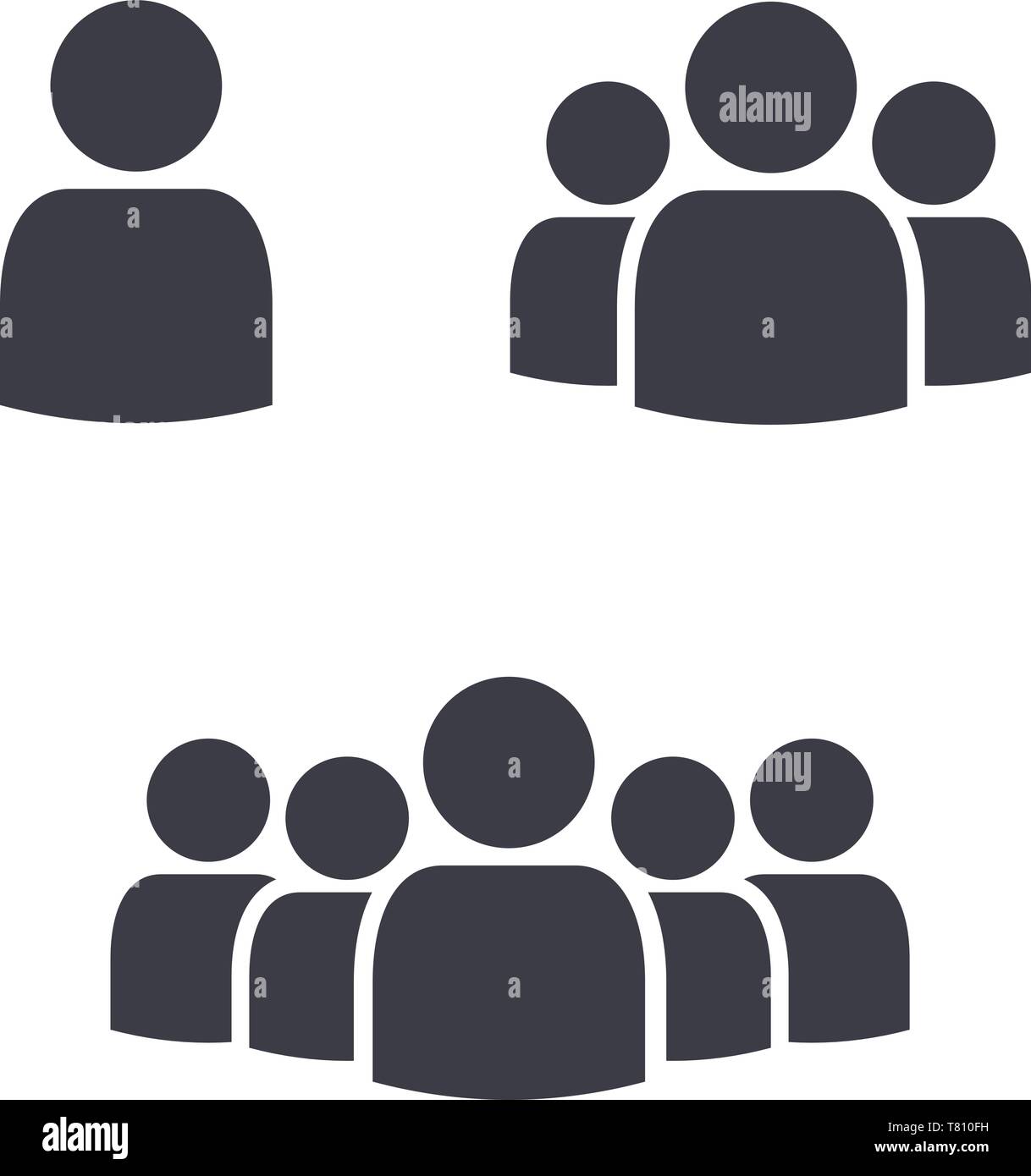 Team and group of people crowd symbol vector illustration icons Stock ...