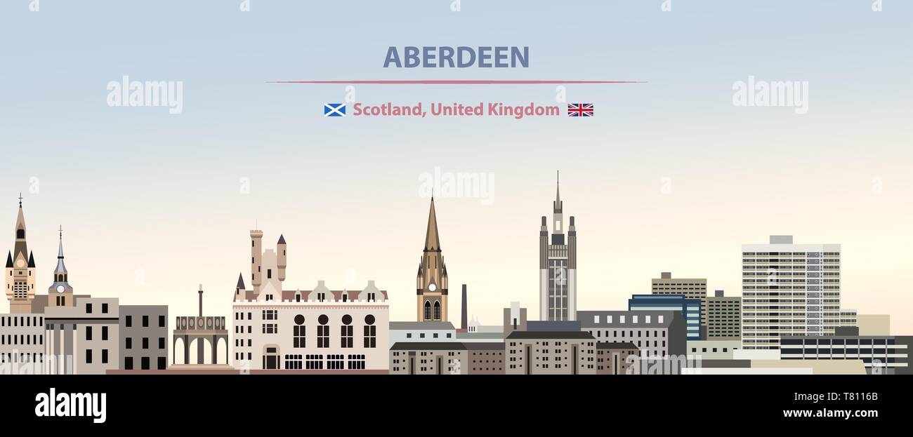 Aberdeen skyline silhouette Stock Vector Images - Alamy