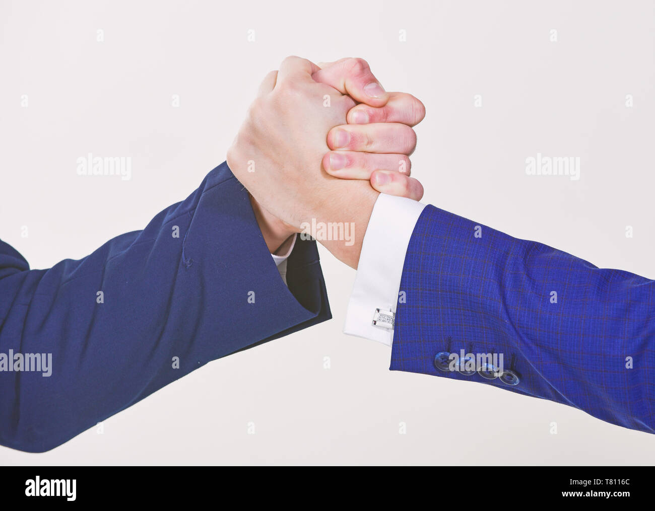 Partnership commercial deal. Successful deal handshake white background ...