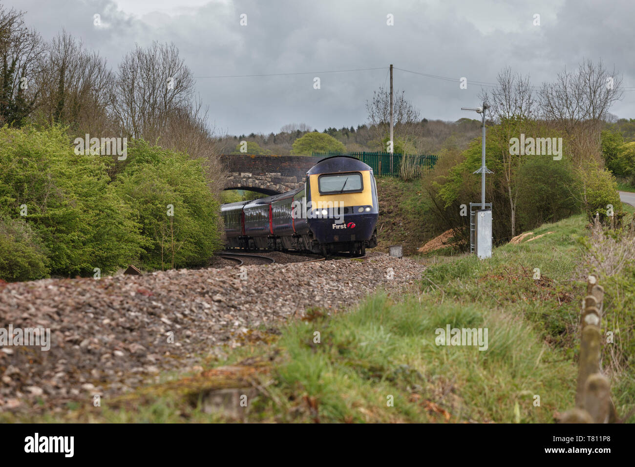 A First Great Western Railway ( GWR ) high speed train ( Intercity 125 ...