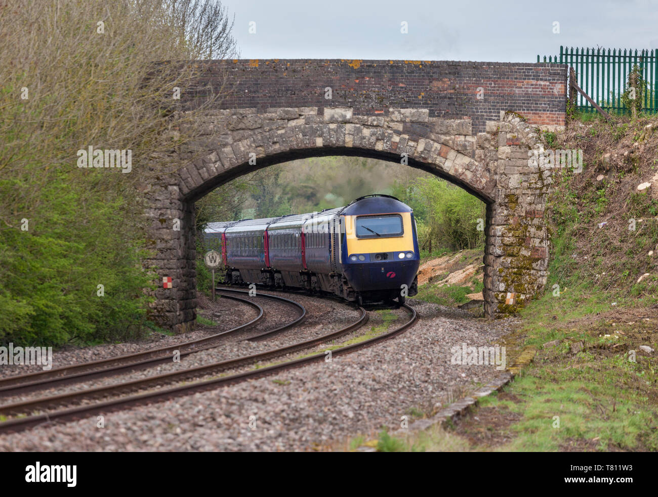 A First Great Western Railway ( GWR ) high speed train ( Intercity 125 ...