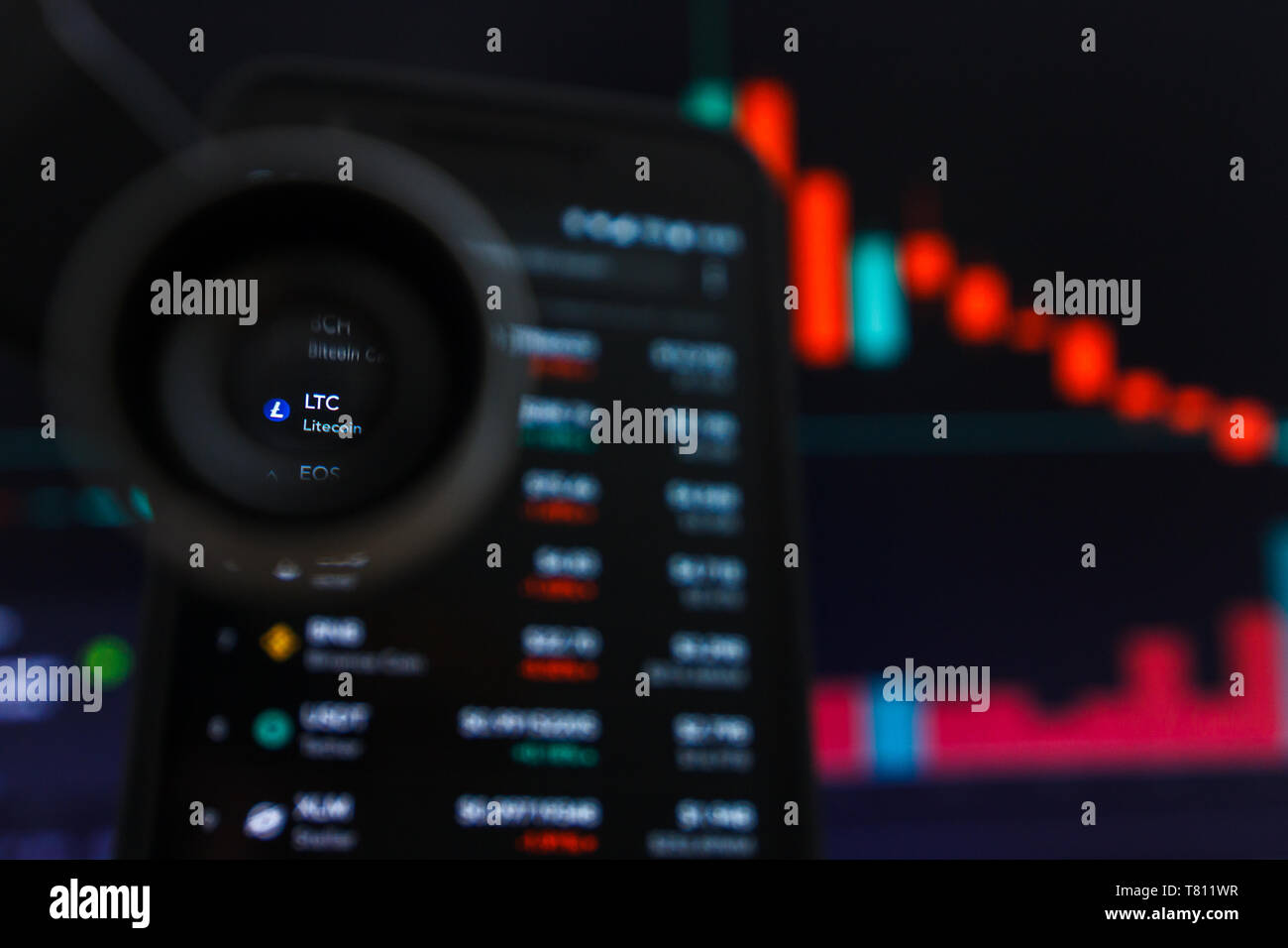 SAN FRANCISCO, US - 9 May 2019: A Graph of Decreasing Trend of LTC ...