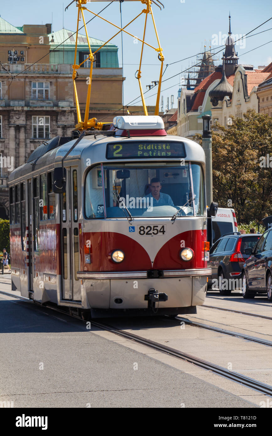 Prague tramway city hi-res stock photography and images - Alamy
