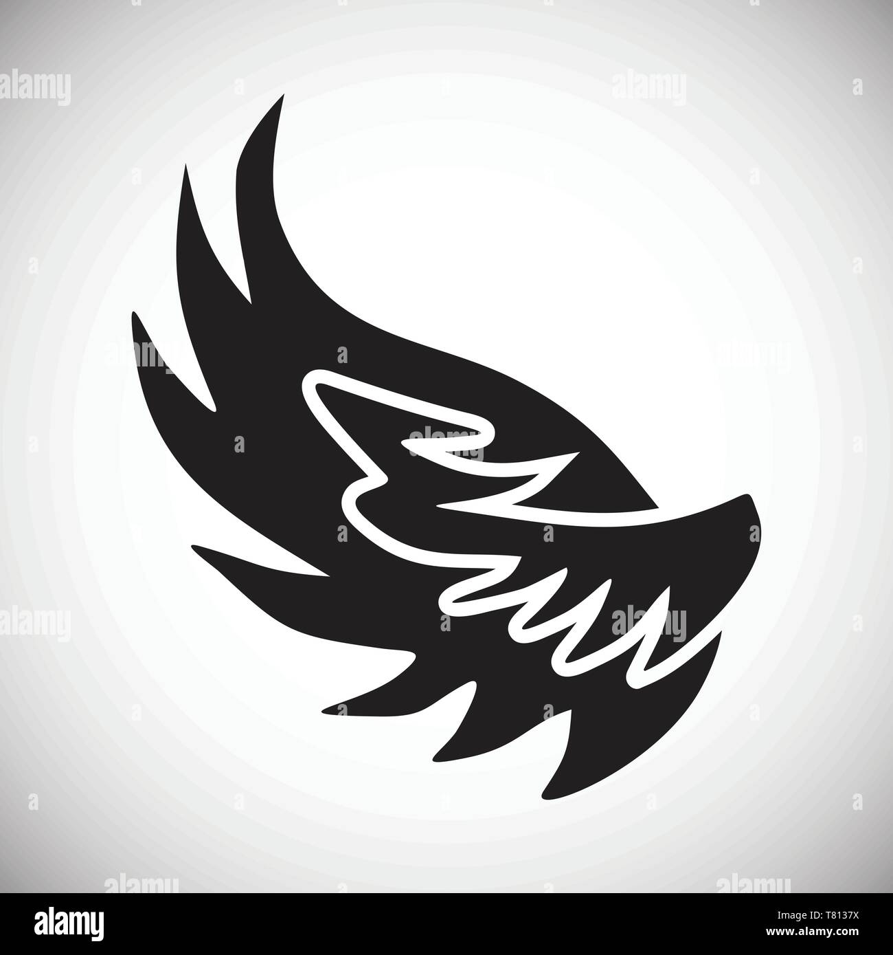 Wing icon on white background for graphic and web design. Simple vector ...