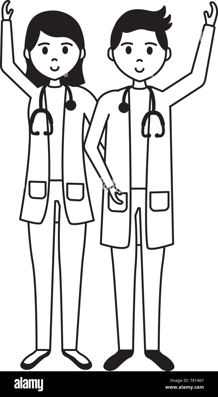 Male doctor group smiling Stock Vector Images - Alamy