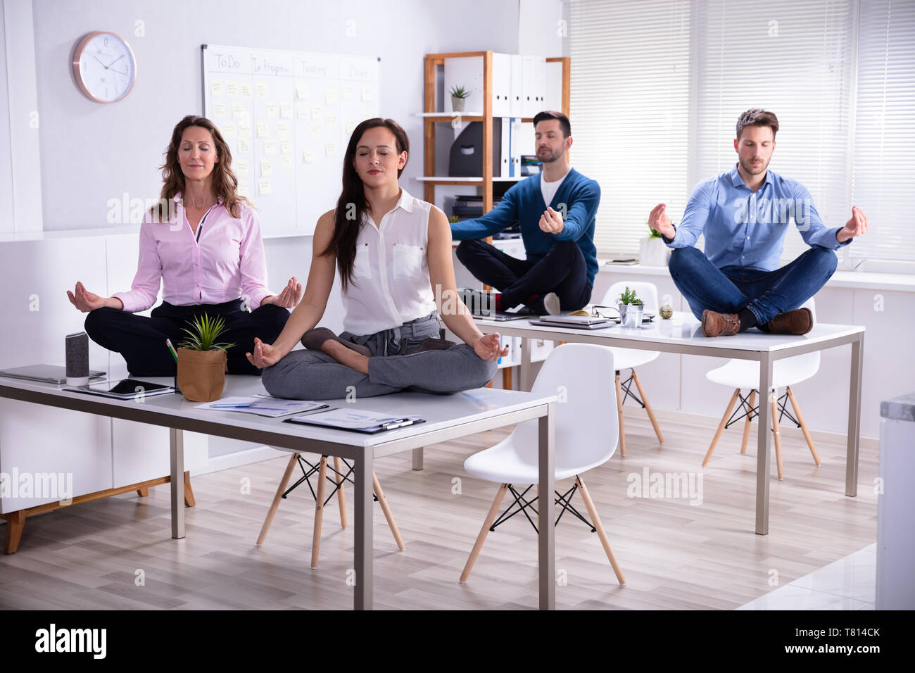 Meditation sitting chair group hi-res stock photography and images - Alamy
