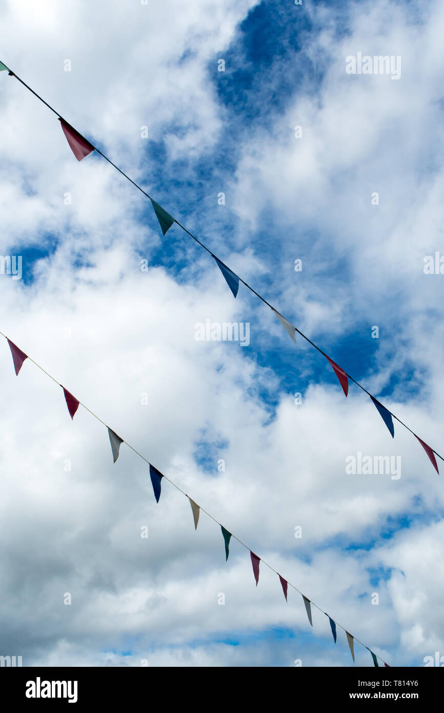 Triangle flags on a string hi-res stock photography and images - Alamy