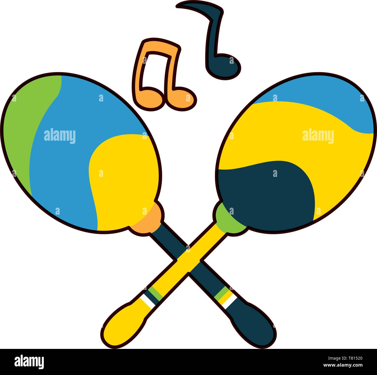 maracas note musical brazil carnival Stock Vector Image & Art - Alamy