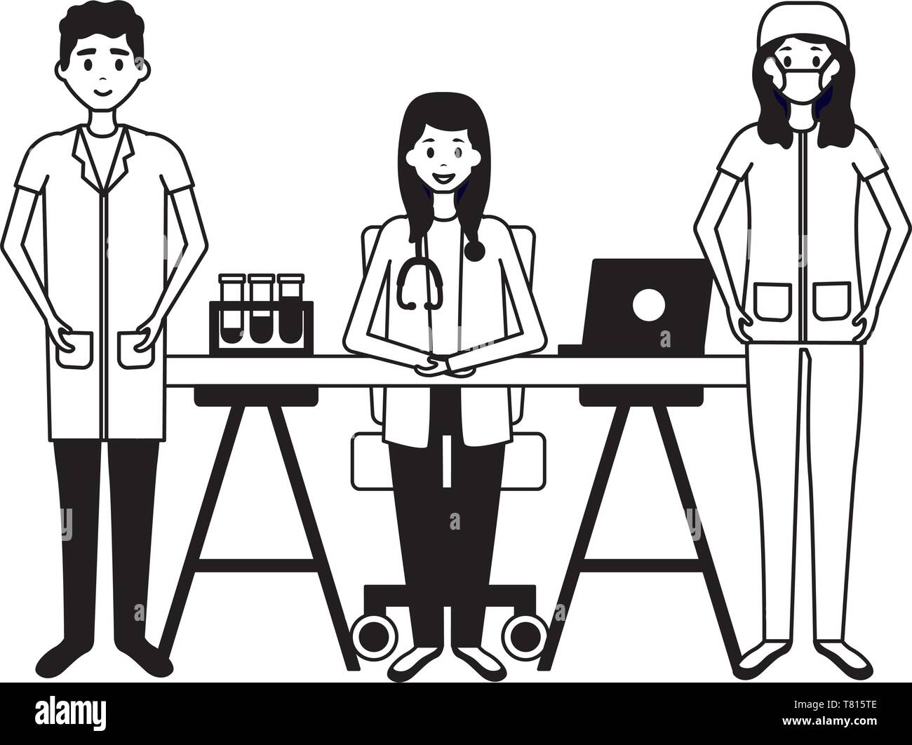 doctor staff equipment Stock Vector Image & Art - Alamy
