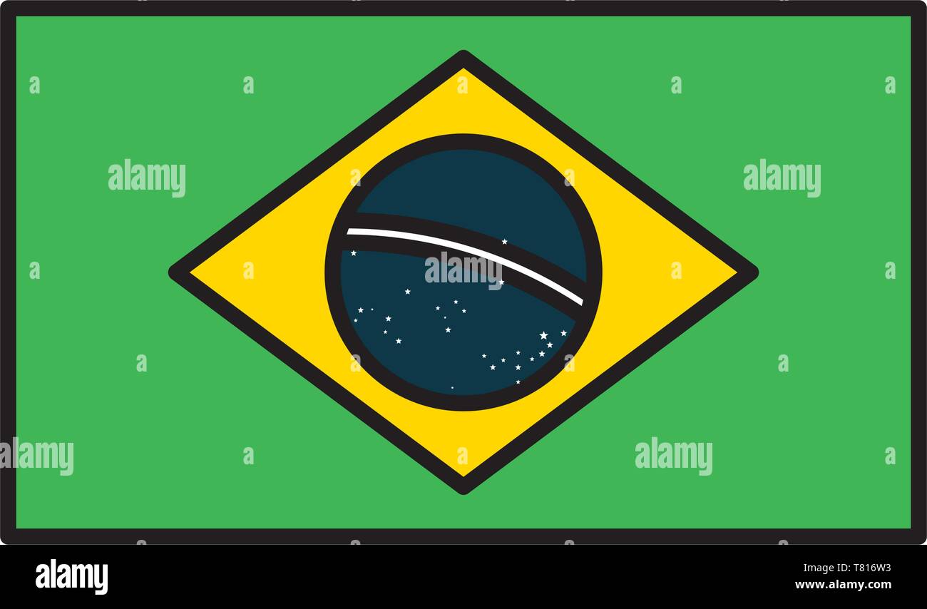 brazil flag emblem Stock Vector Image & Art - Alamy