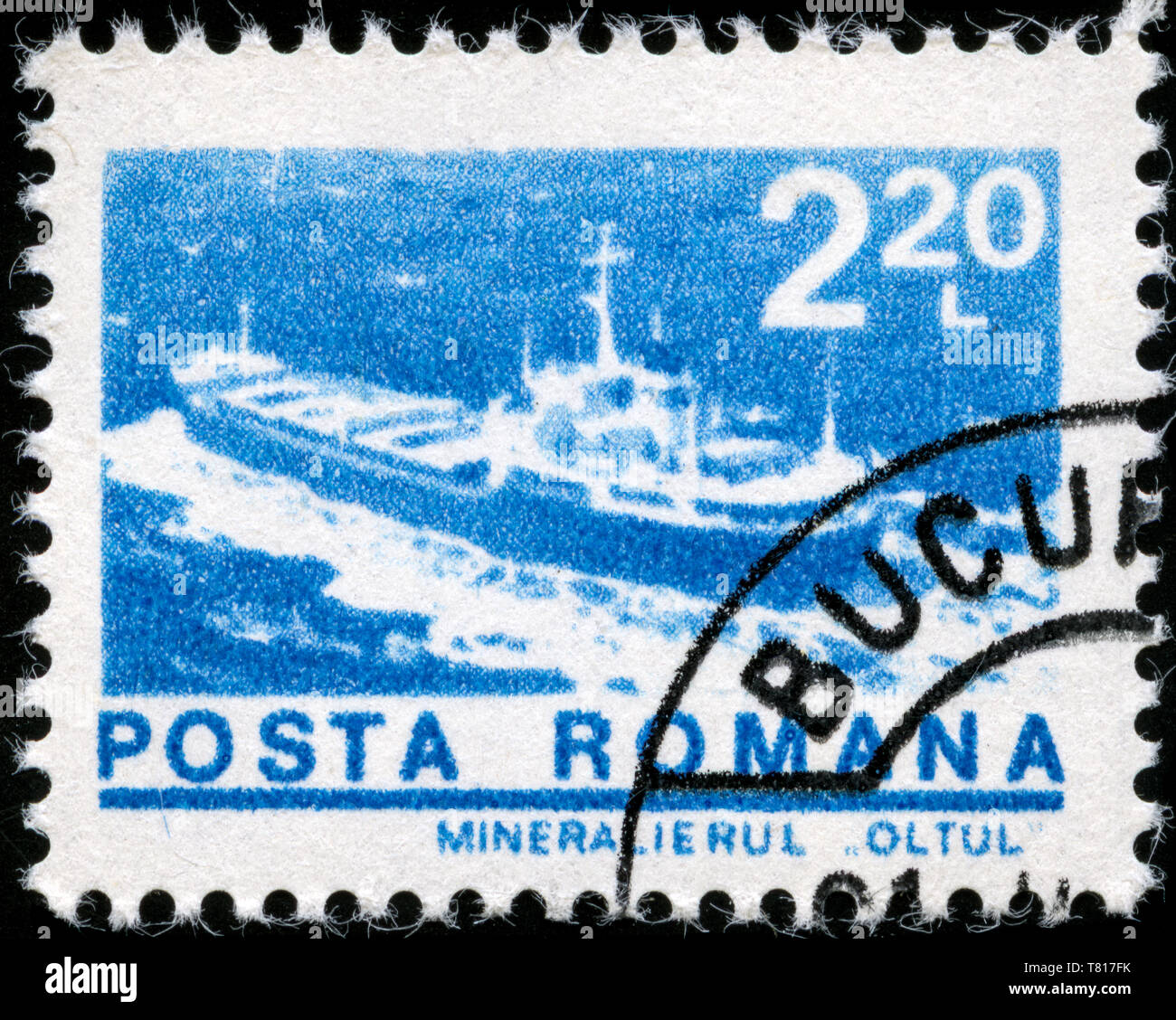Postage stamp from Romania in the Definitives - Ships series issued in ...