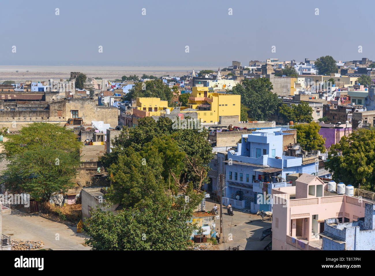View of Sambhar Lake Village in Rajasthan. India Stock Photo - Alamy
