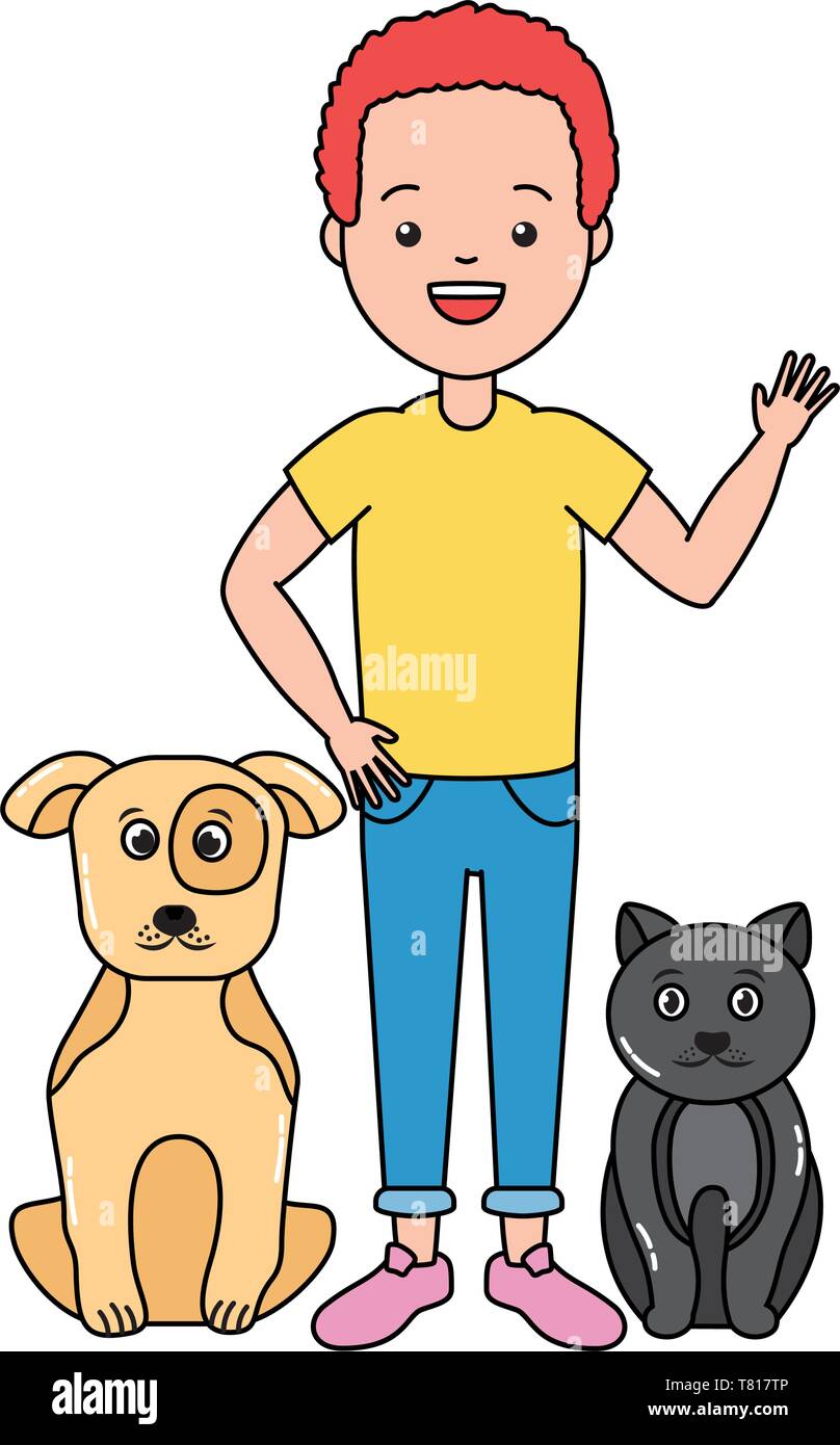 Person funny animal not dog not cat Stock Vector Images - Alamy