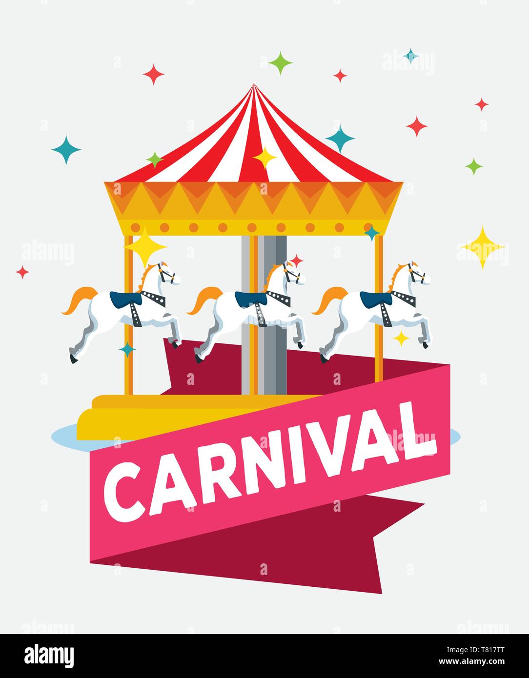 Festive merry go round Stock Vector Images - Alamy