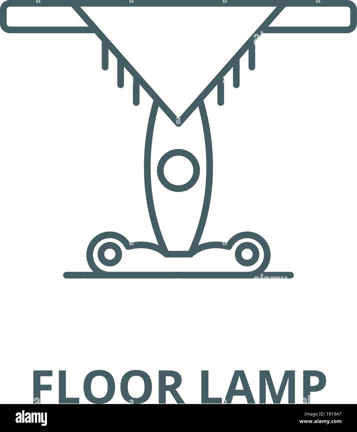 Floor lamp vector line icon, linear concept, outline sign, symbol Stock ...