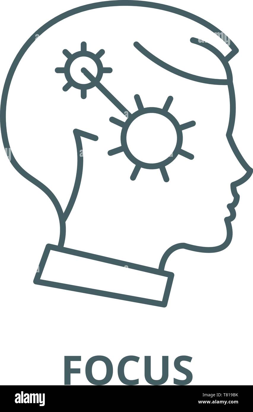 Focus vector line icon, linear concept, outline sign, symbol Stock ...