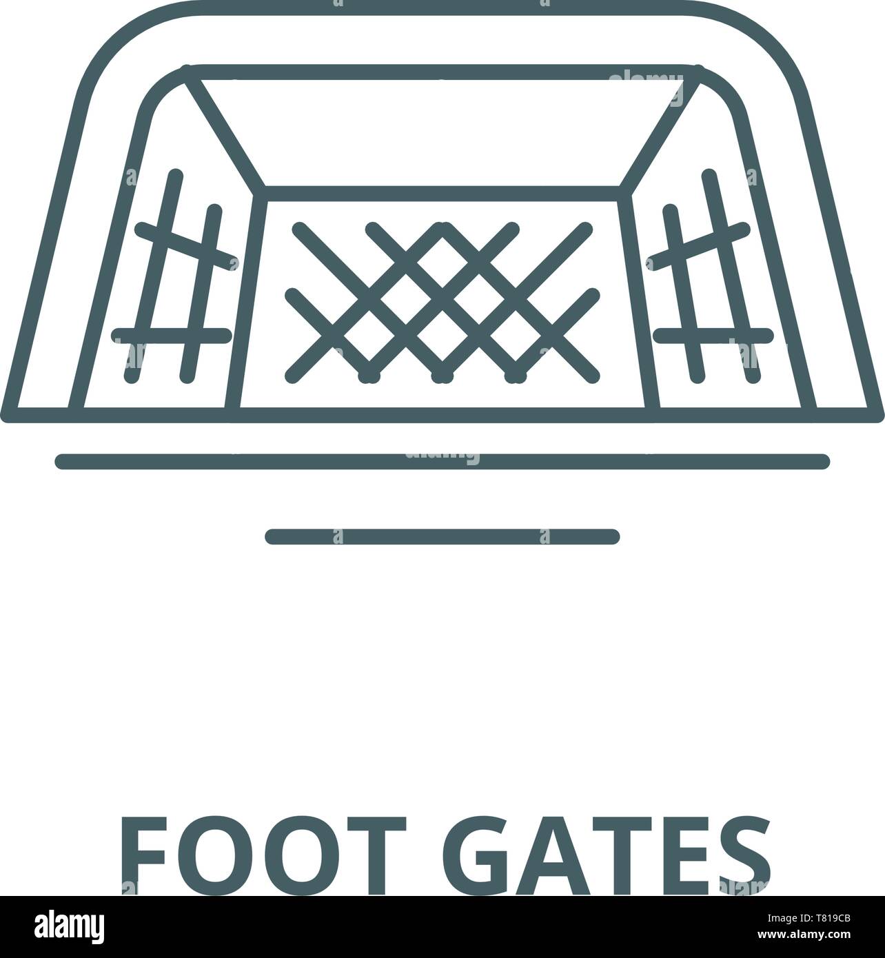Foot gates vector line icon, linear concept, outline sign, symbol Stock ...